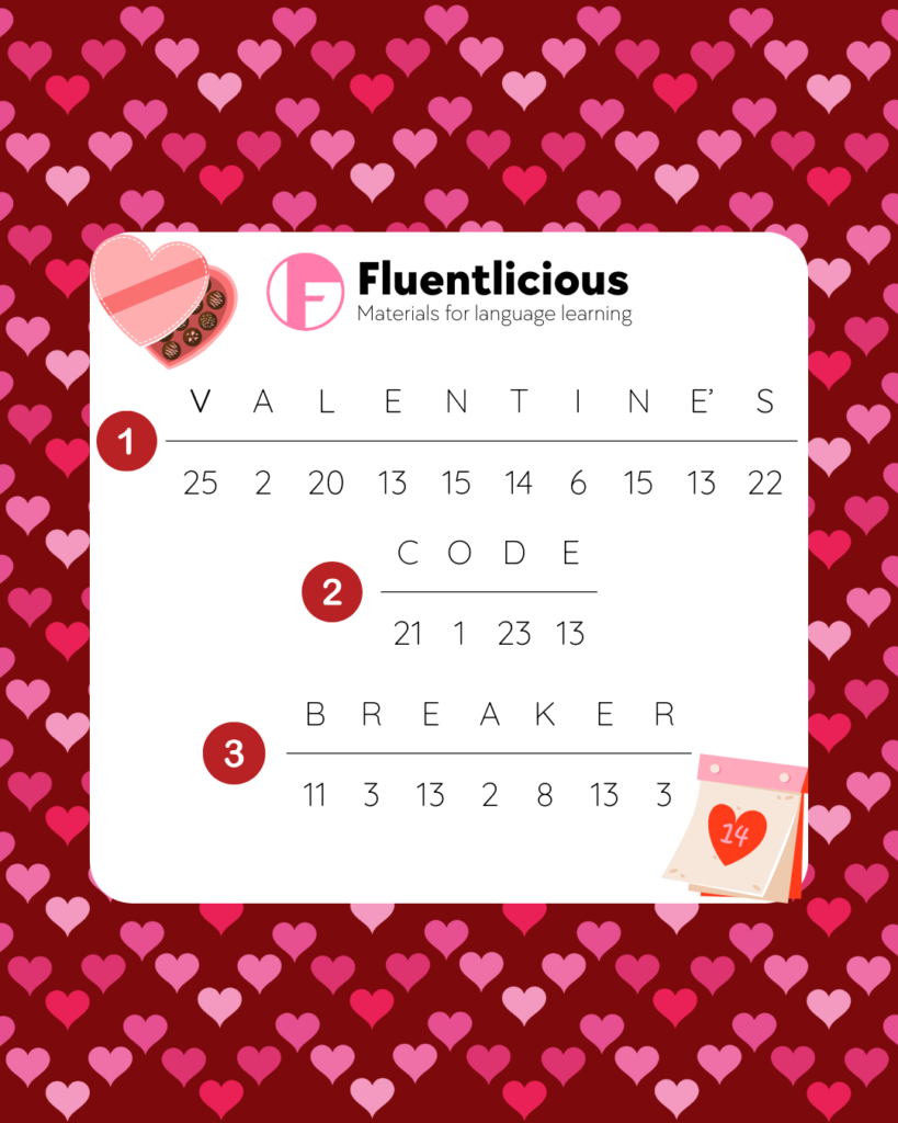 Crack the Love Code! A Valentine’s Day Code Breaker for ESL Learners 💘 ...